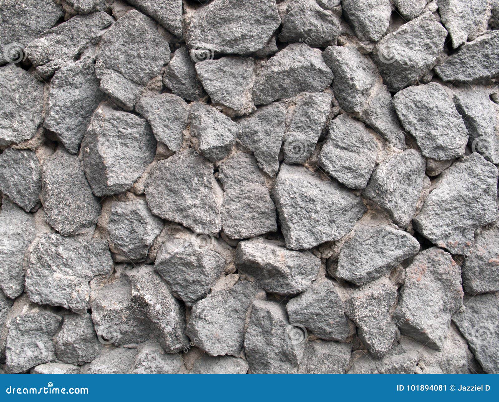 The Wall Faced with Chunks of Grey Granite Stock Image - Image of ...