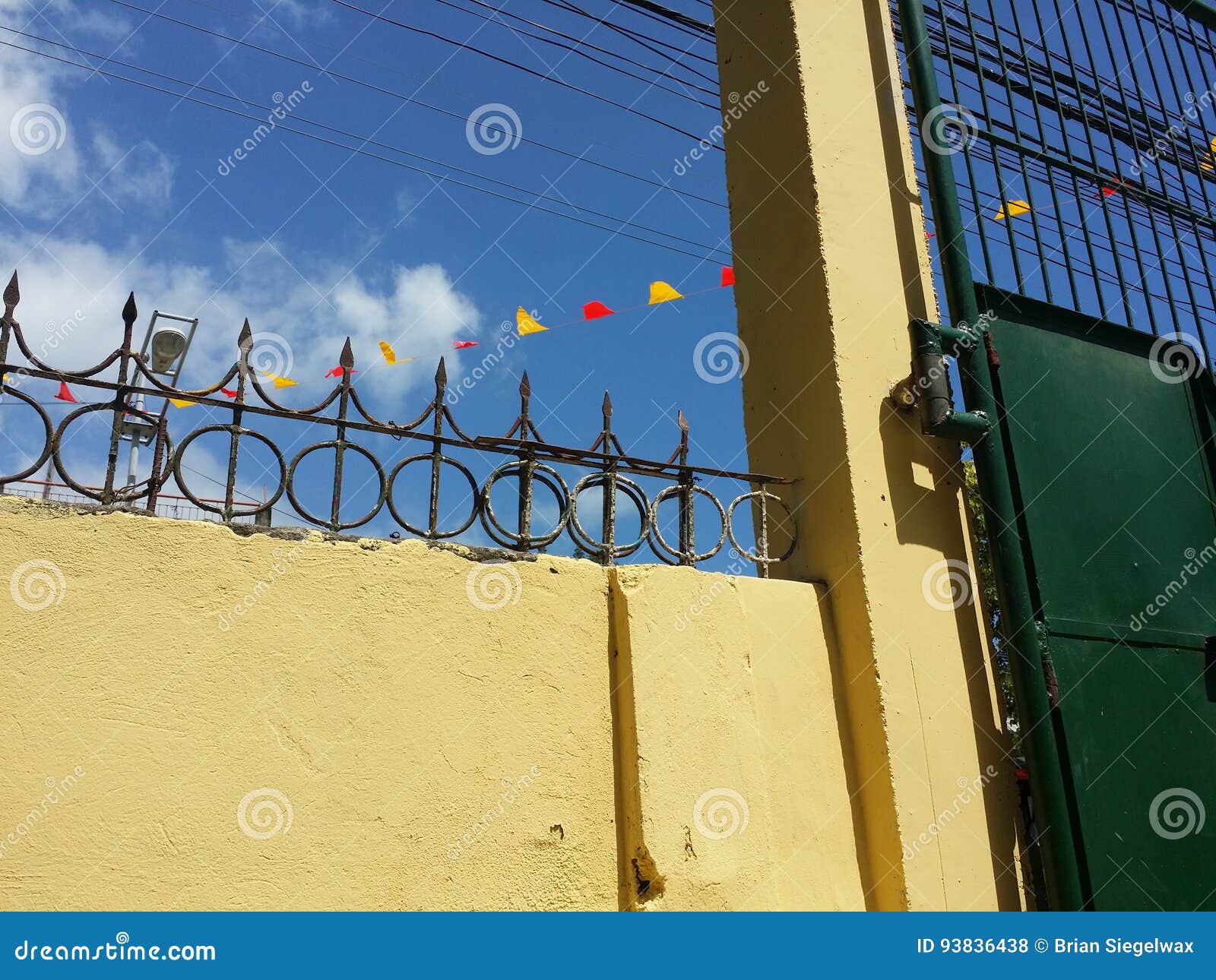 Wall Fence stock photo. Image of fence, security, sharp - 93836438
