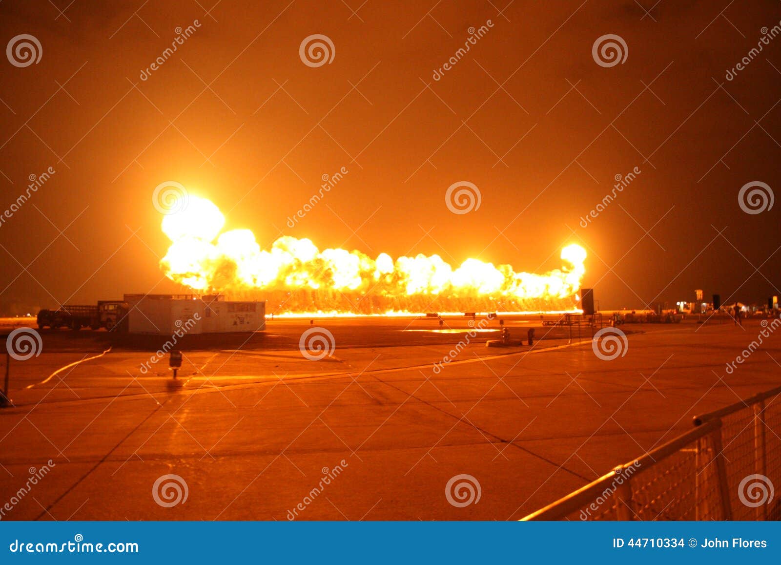 Wall of Fire on Airforce Base. Stock Photo - Image of huge, engine ...