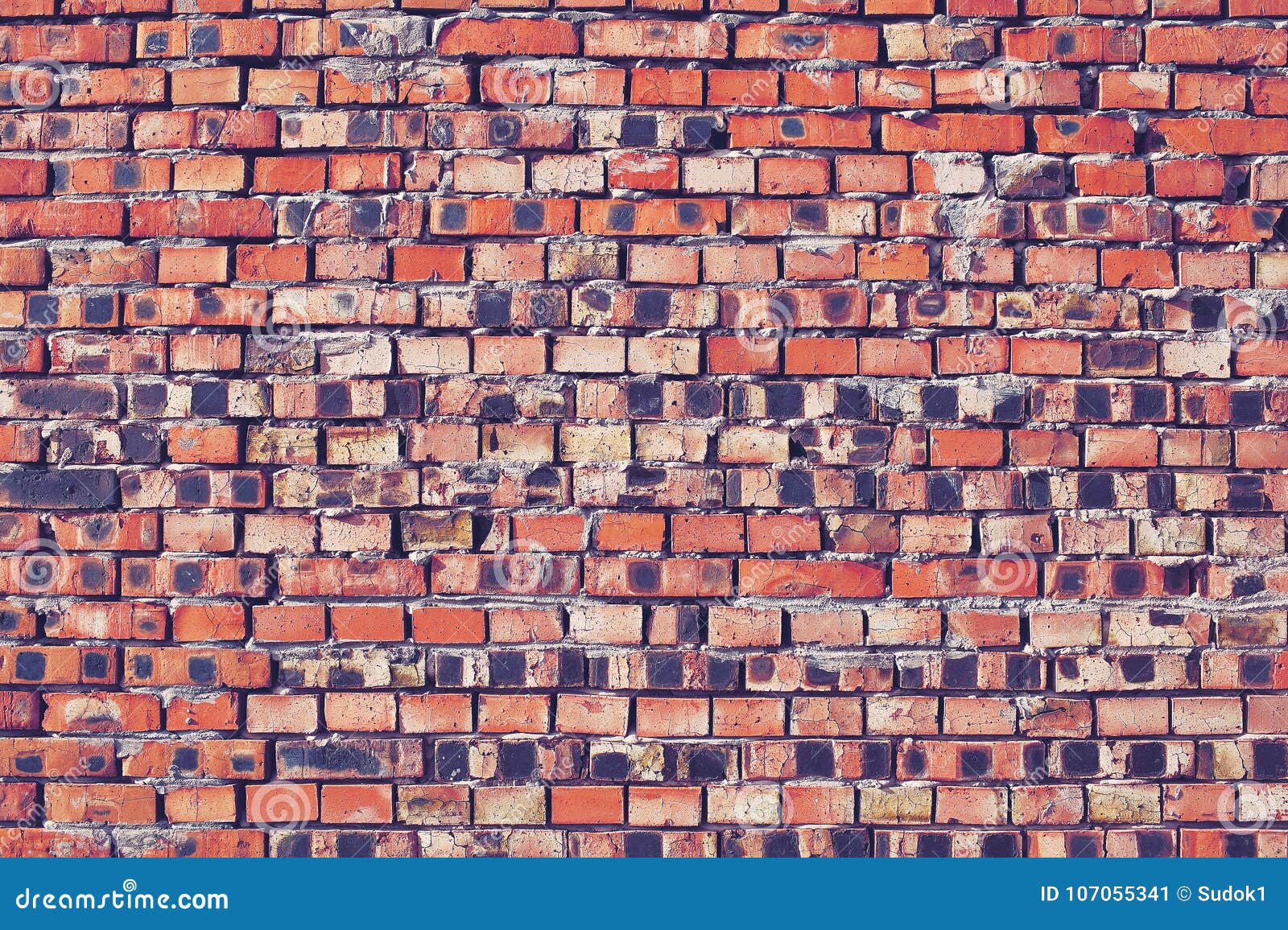Wall of Fired Brick, Textured Background for Design Stock Image - Image ...