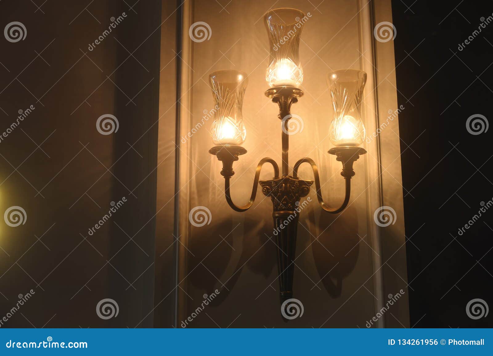 Wall Fitting Bracket Light Wall Lamp Stock Photo - Image of elegant ...