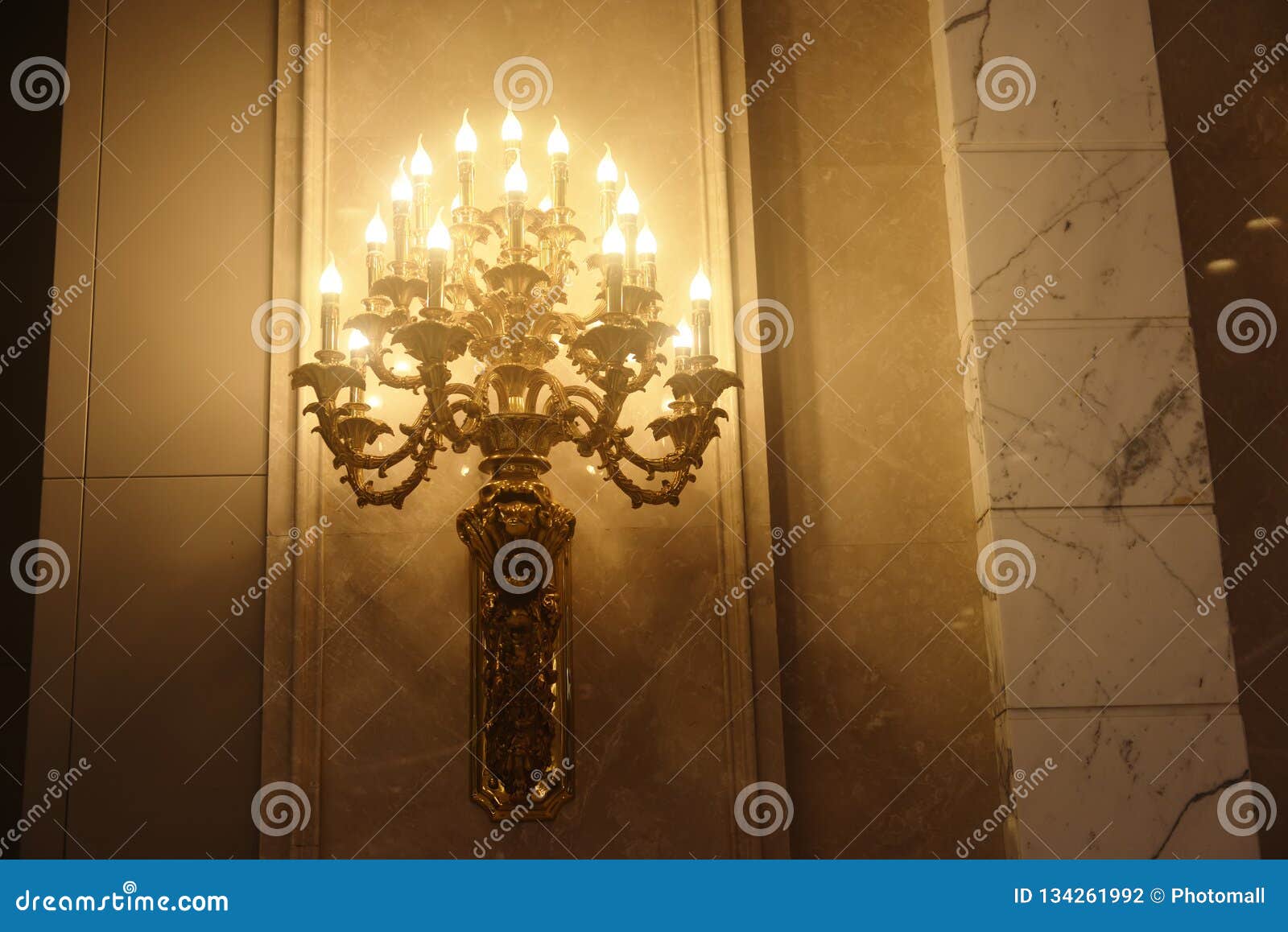 Wall Fitting Bracket Light Wall Lamp Stock Photo - Image of decorative ...