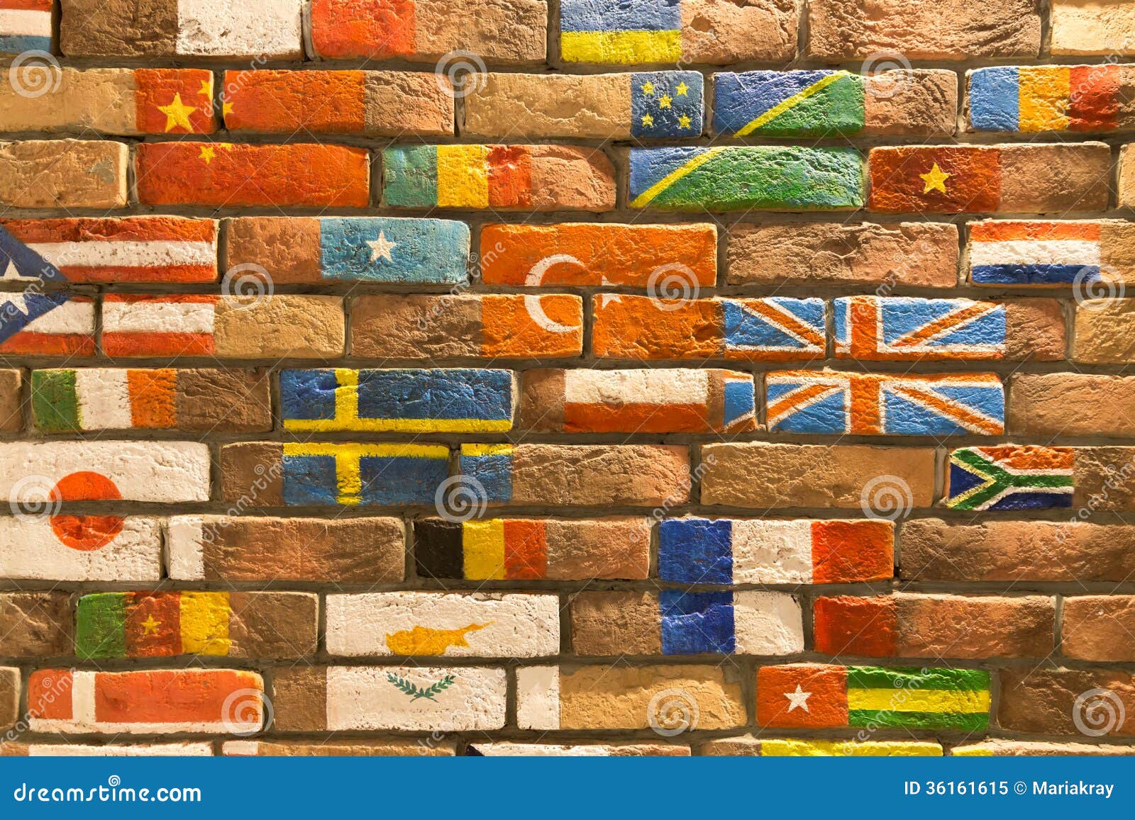 Wall With Flags Royalty-Free Stock Photography | CartoonDealer.com ...