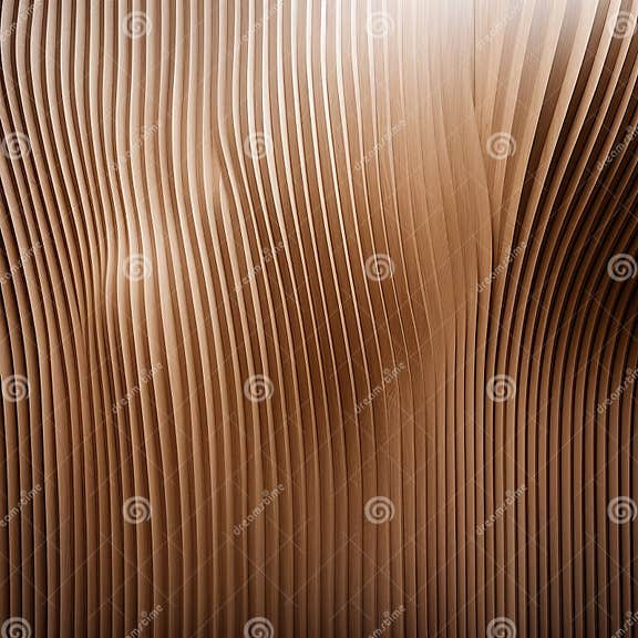 Wall with a Fluted Wood Panel Pattern Stock Illustration - Illustration ...
