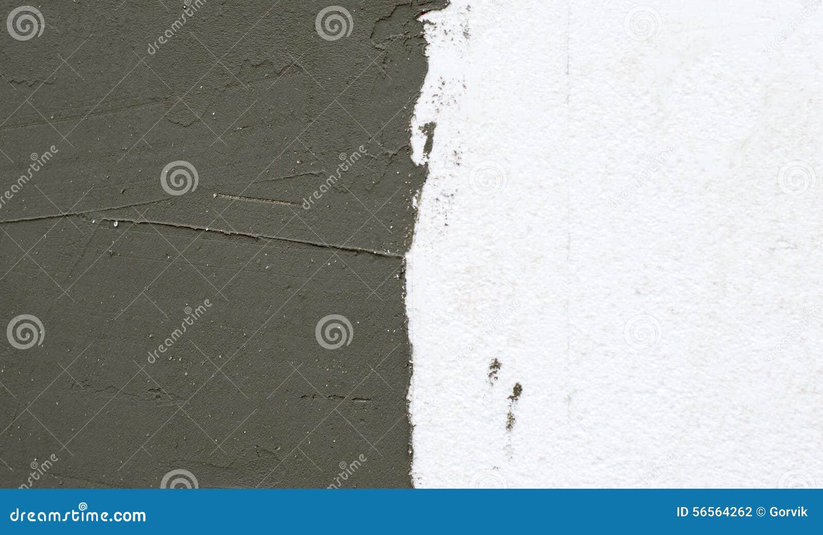 Ðžn the Wall of Foam Plastic Applied Plastering Stock Photo - Image of ...