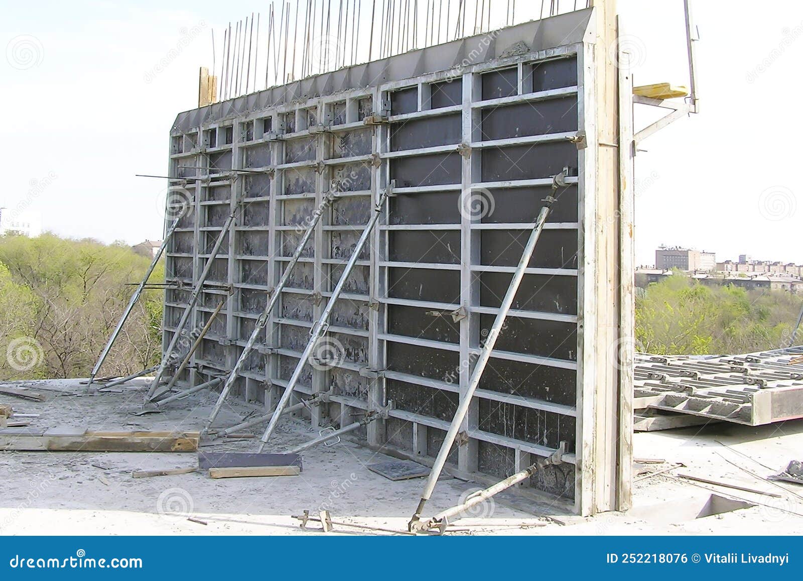 Scaffold & Shoring In Preparation For Structural Concrete Royalty-Free ...