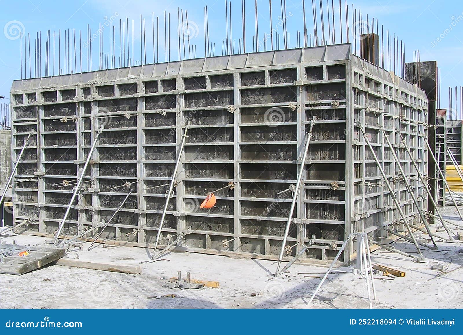 Wall Formwork Panels Stock Photo | CartoonDealer.com #252868368