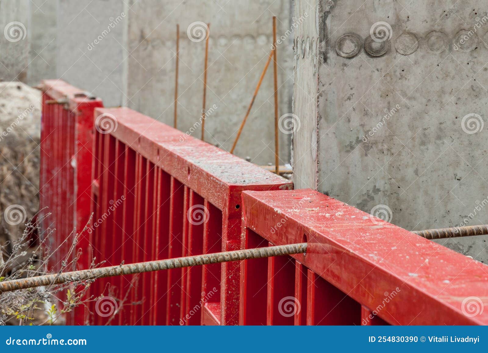 Wall formwork in housing stock photo. Image of building - 254830390