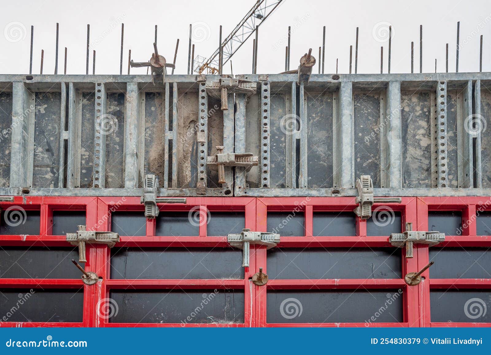 Wall Formwork in Residential Stock Image - Image of clamp, construction ...