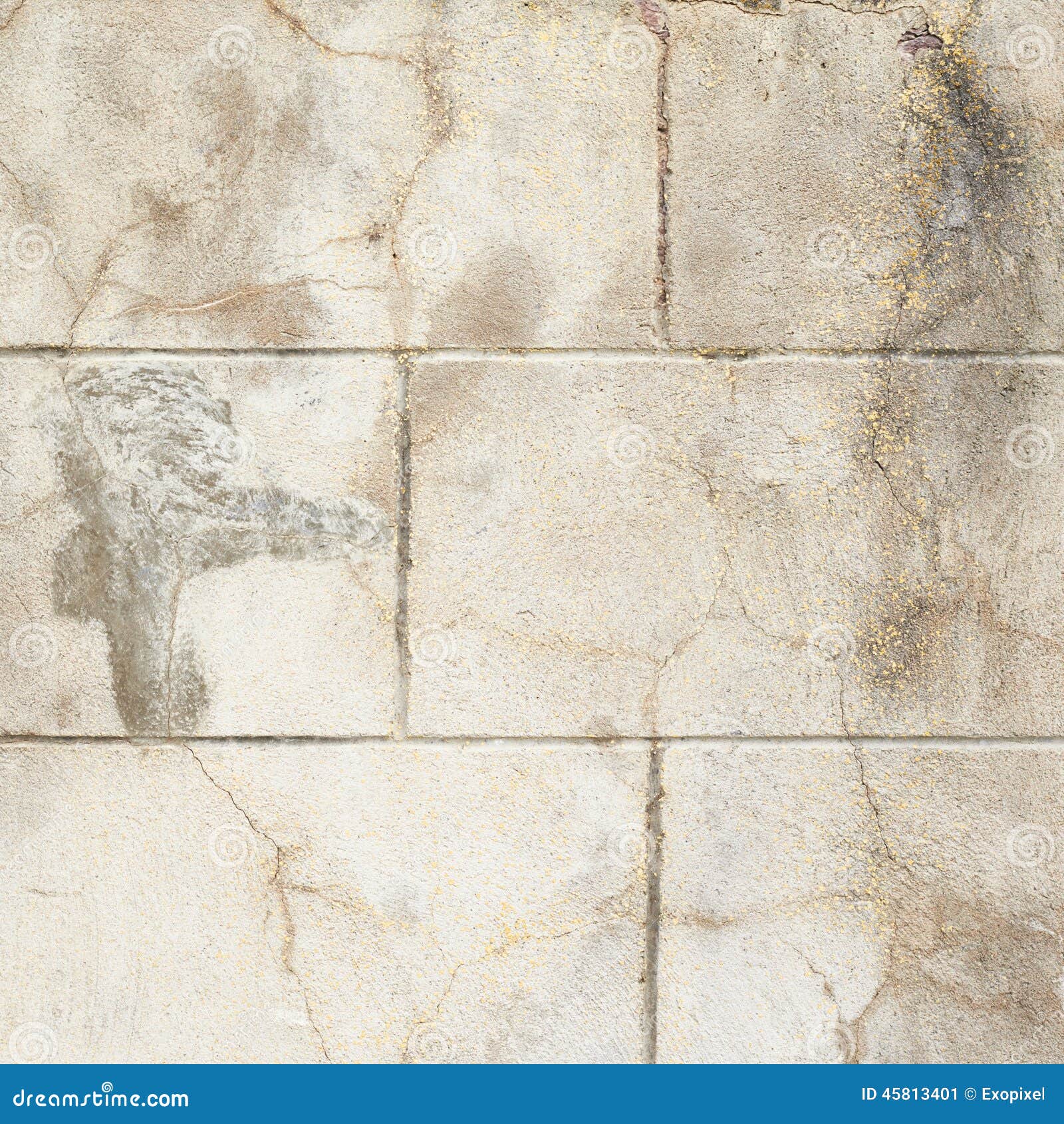 Wall Fragment Made of Concrete Blocks Stock Image - Image of exterior ...