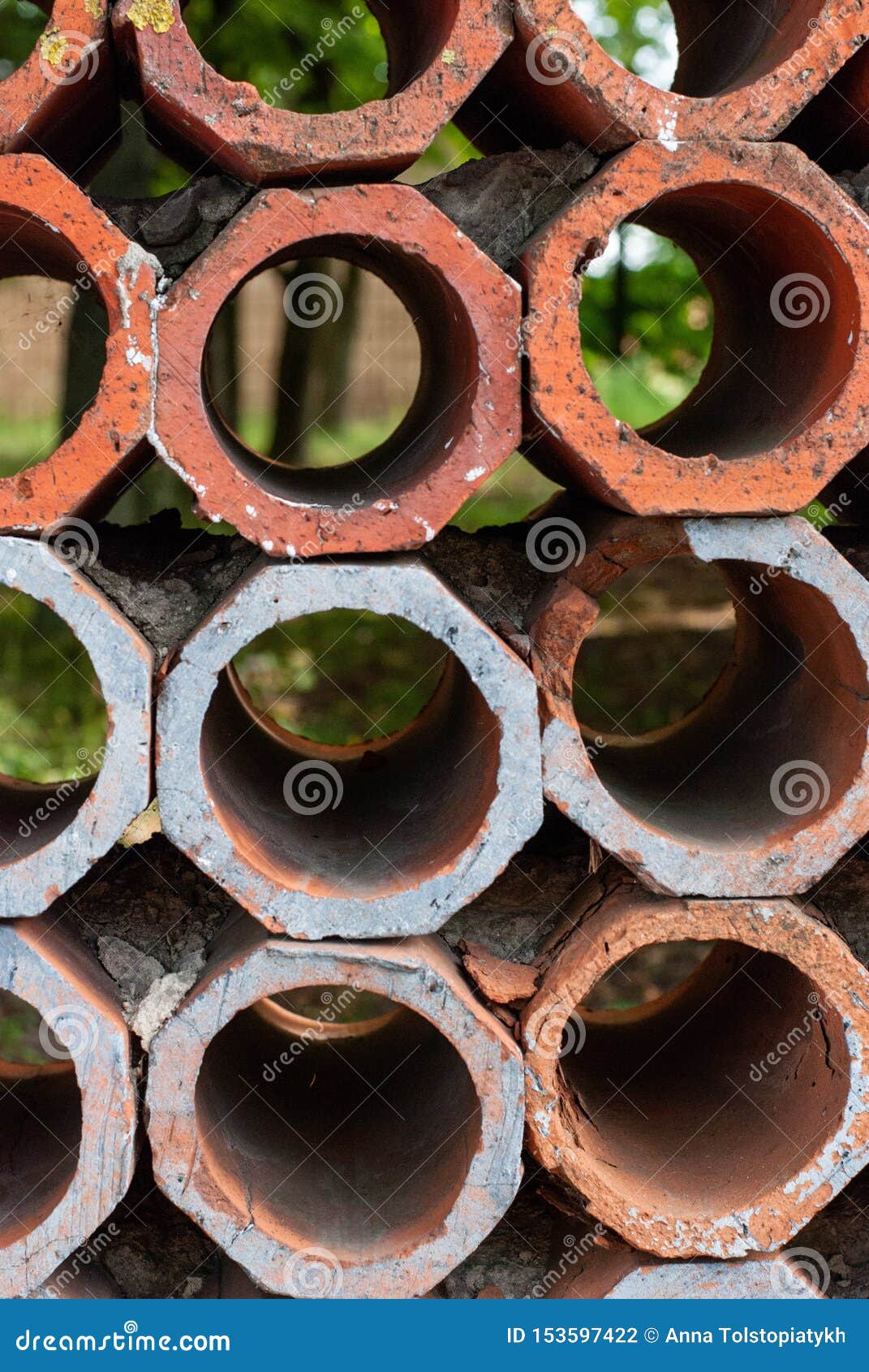 Wall of Fragments of a Clay Pipe Wall-mounted Closeup Texture ...
