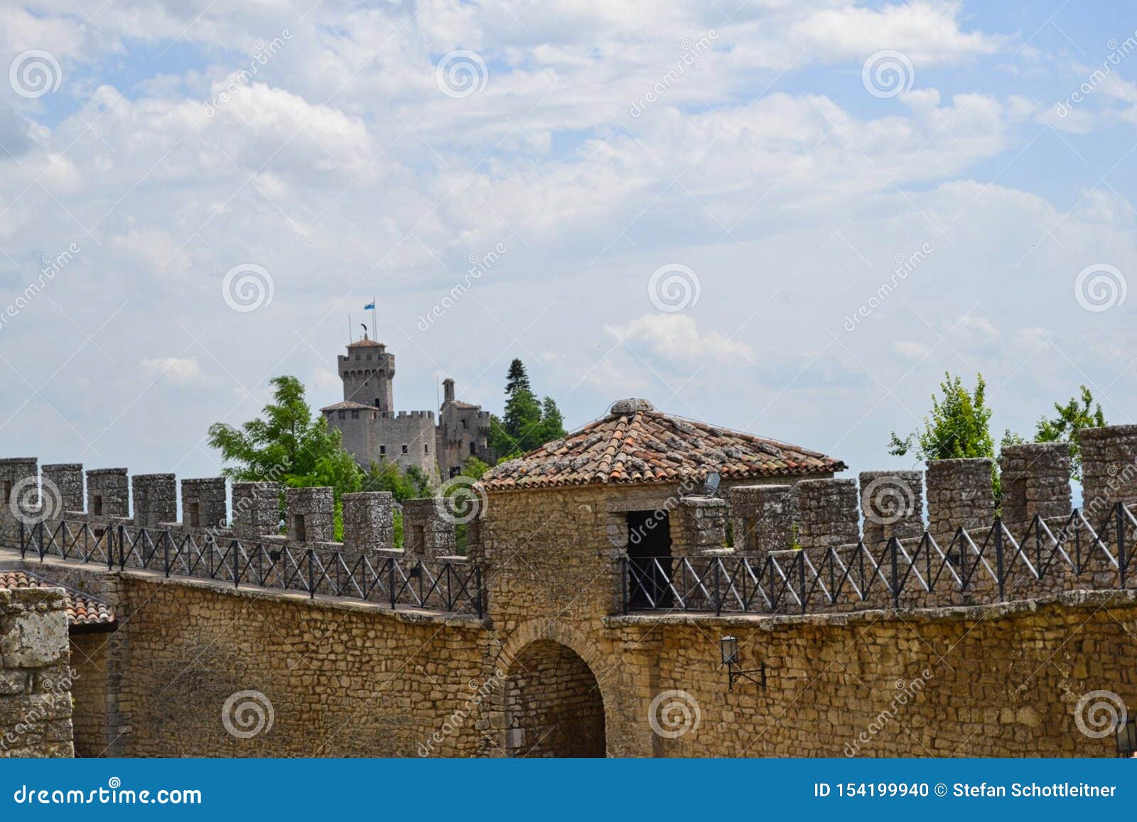 A Wall in Front of a Castle Stock Photo - Image of europe, attraction ...