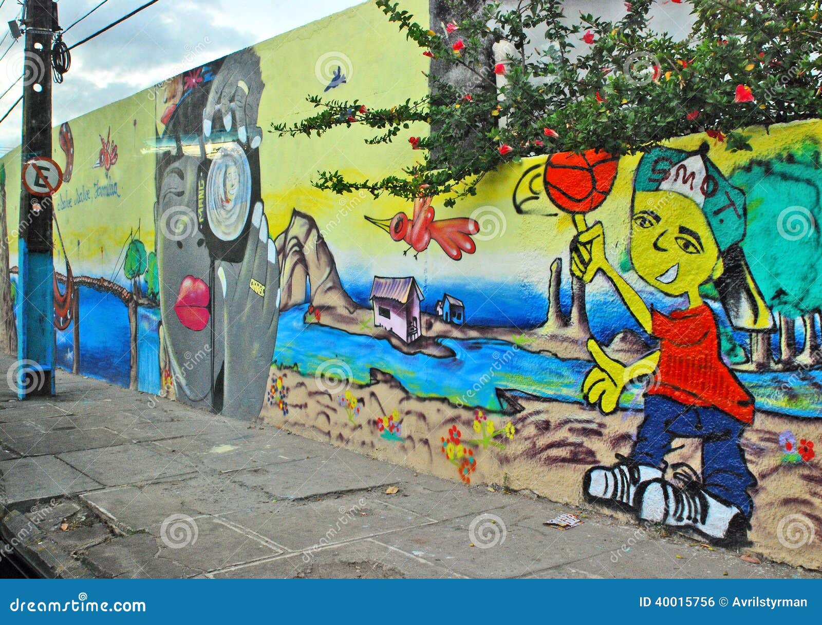 A Wall Full of Illegal Graffiti. Editorial Photo - Image of blue ...