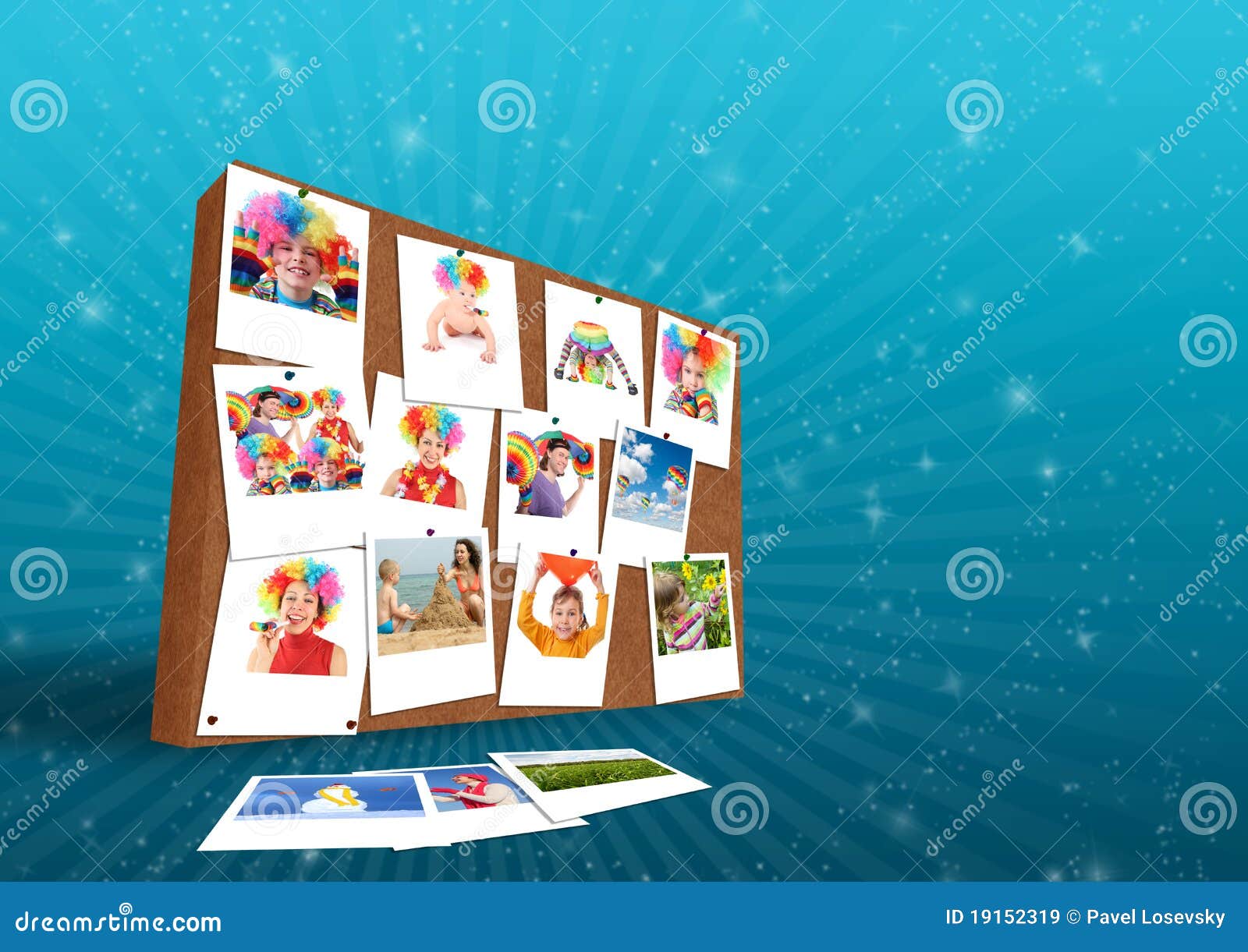 Wall with Funny Family Photos Collage Stock Image - Image of funny ...