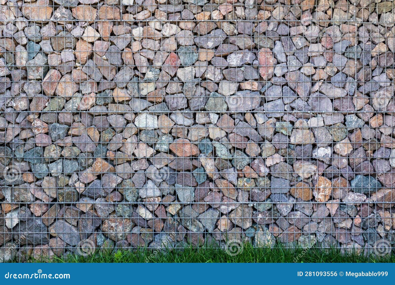 Wall of Gabions Background, Natural Stones in Gardering Stock Photo ...