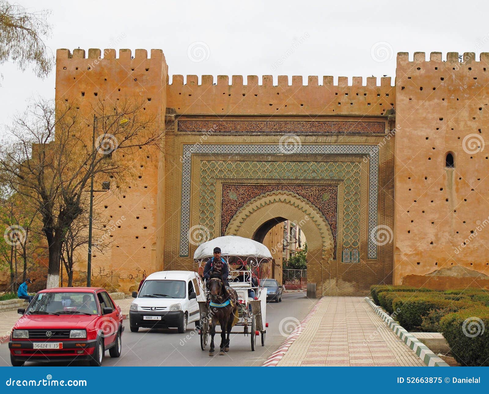 Wall Gate in Meknes editorial image. Image of mosaic - 52663875