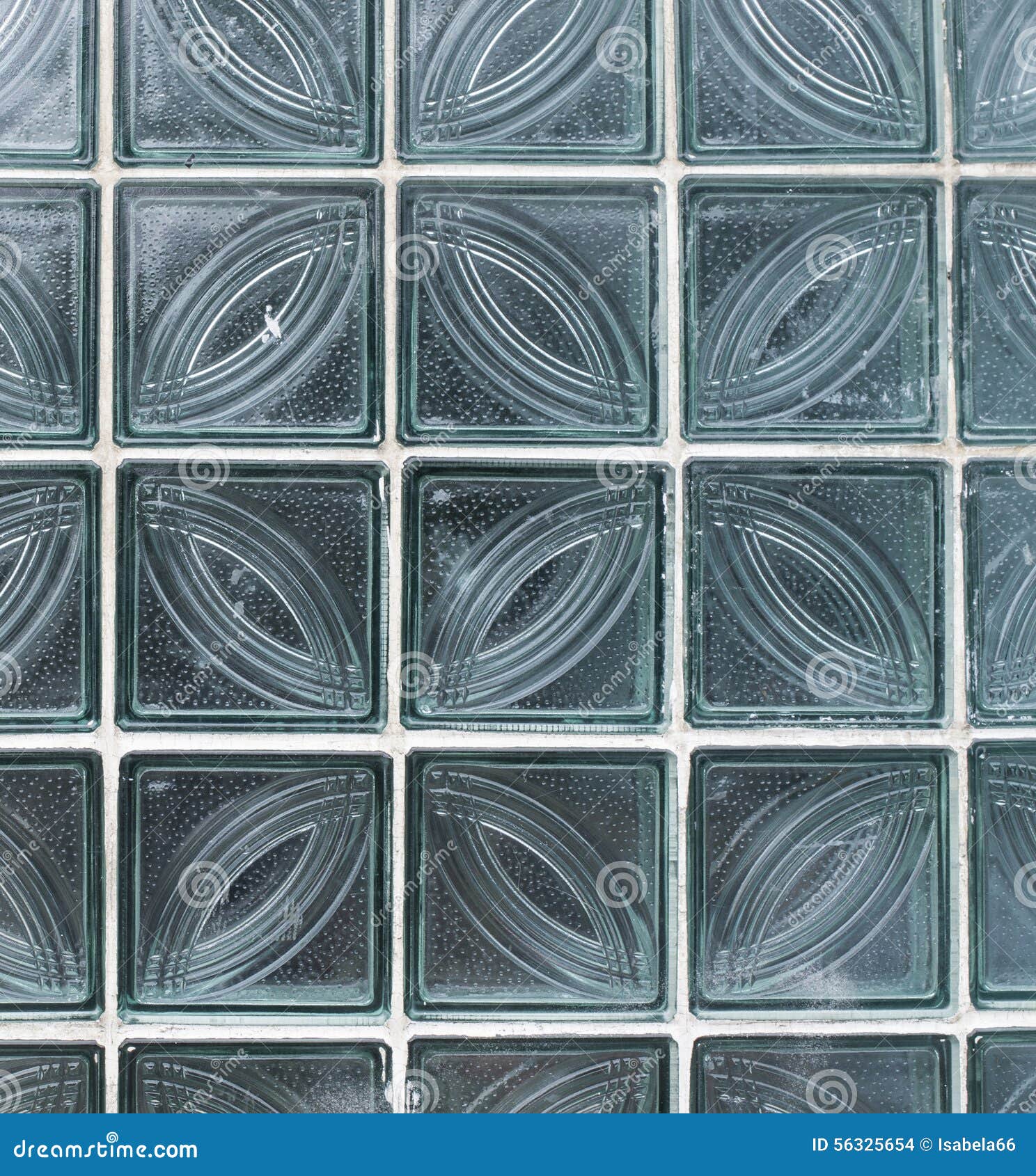 Wall from Glass Transparent Square Blocks Stock Photo - Image of ...