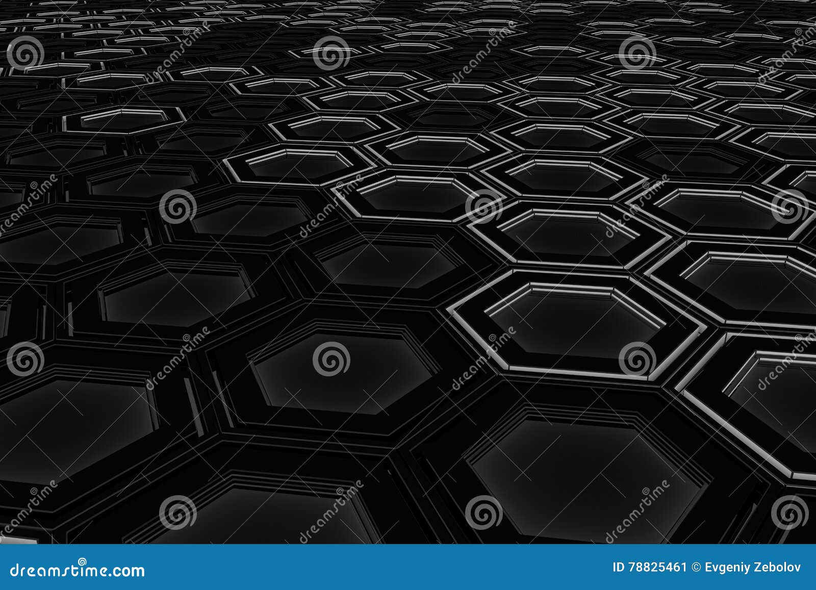 Wall of glowing hexagons stock illustration. Illustration of hexagonal ...