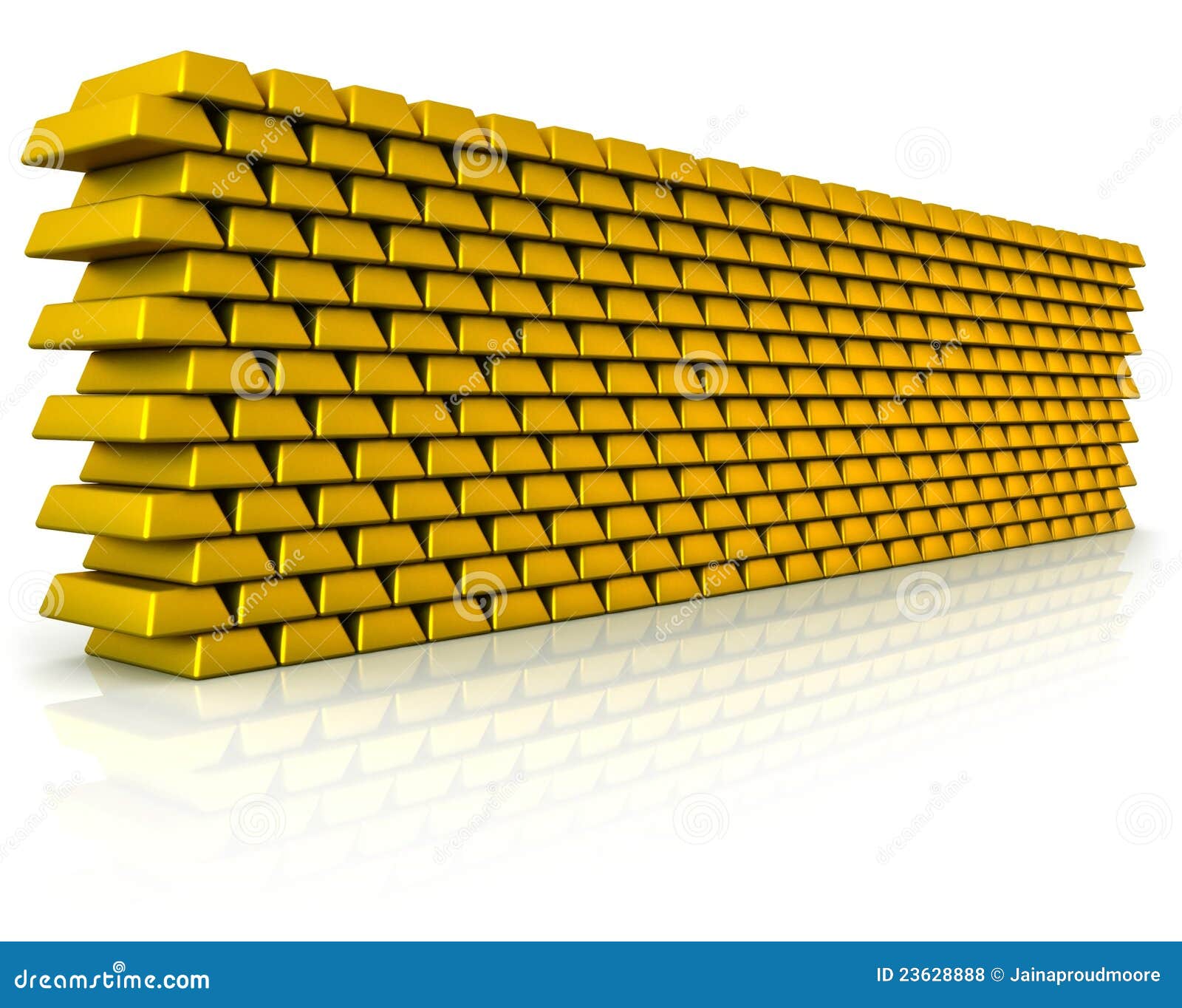 Wall of gold bullion stock illustration. Illustration of golden - 23628888
