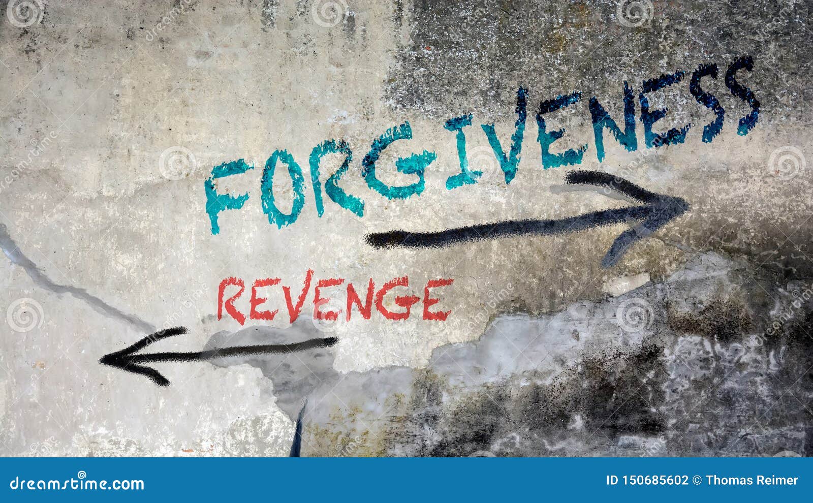 Wall Graffiti To Forgiveness Versus Revenge Stock Illustration ...