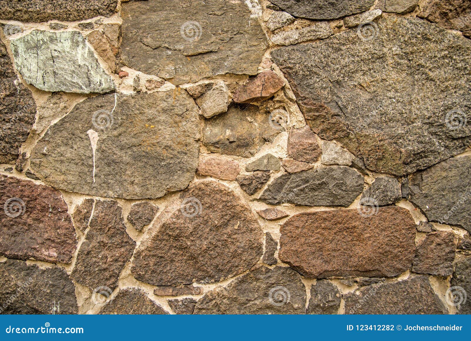 Wall with granit stones stock photo. Image of rock, decoration - 123412282
