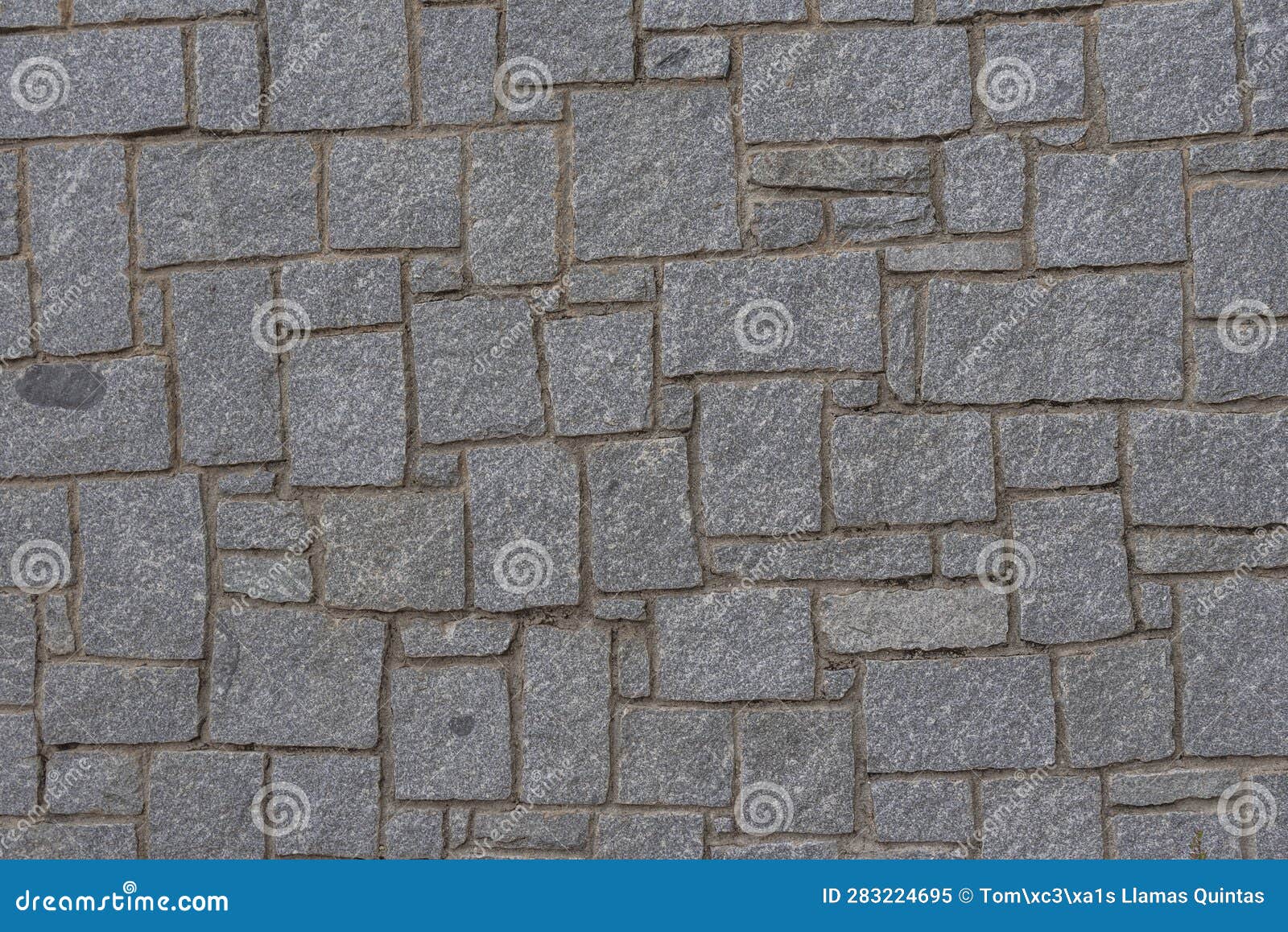 A Wall of Granite Stones of Different Sizes Stock Image - Image of ...