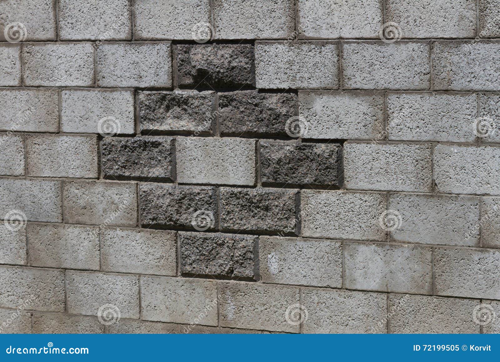 The Wall of Gray Brick Pattern Stock Image - Image of brickwork, brick ...