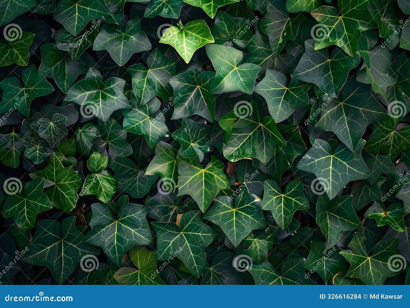 Green Ivy Leaves Texture Background Stock Illustration - Illustration ...