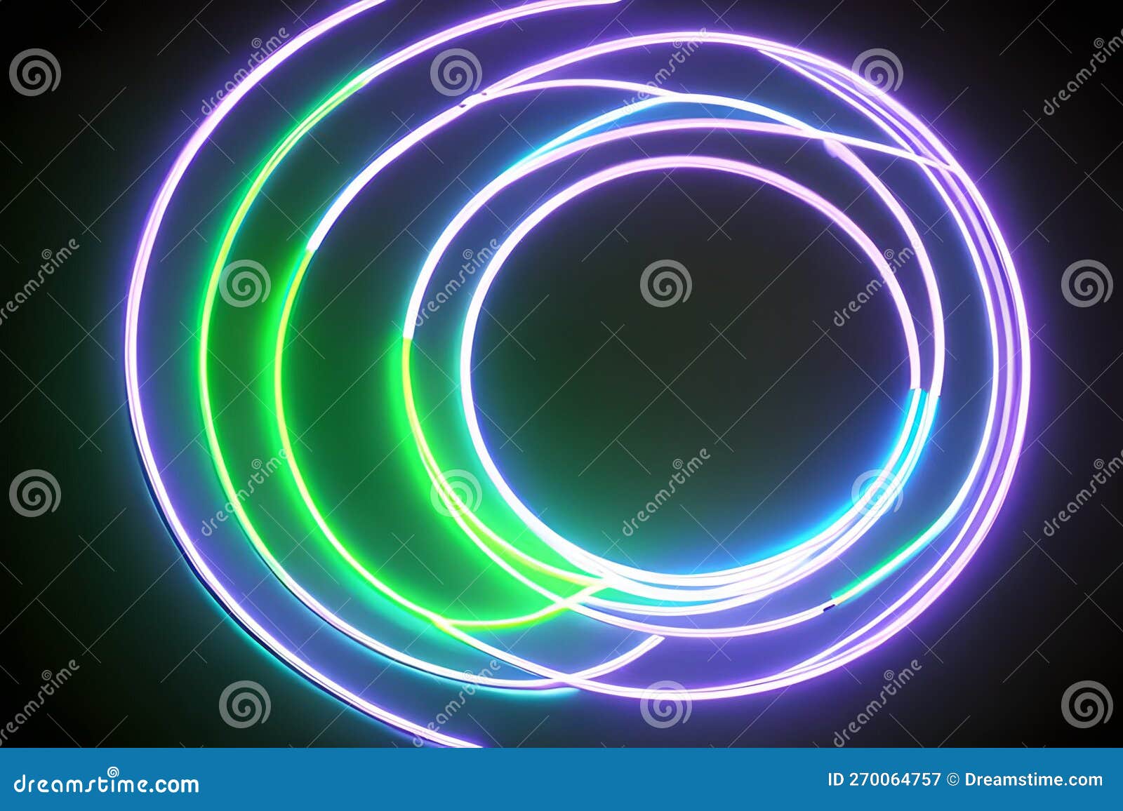 Wall Green Violet and Blue Circle Neon Light Background and Backdrop ...