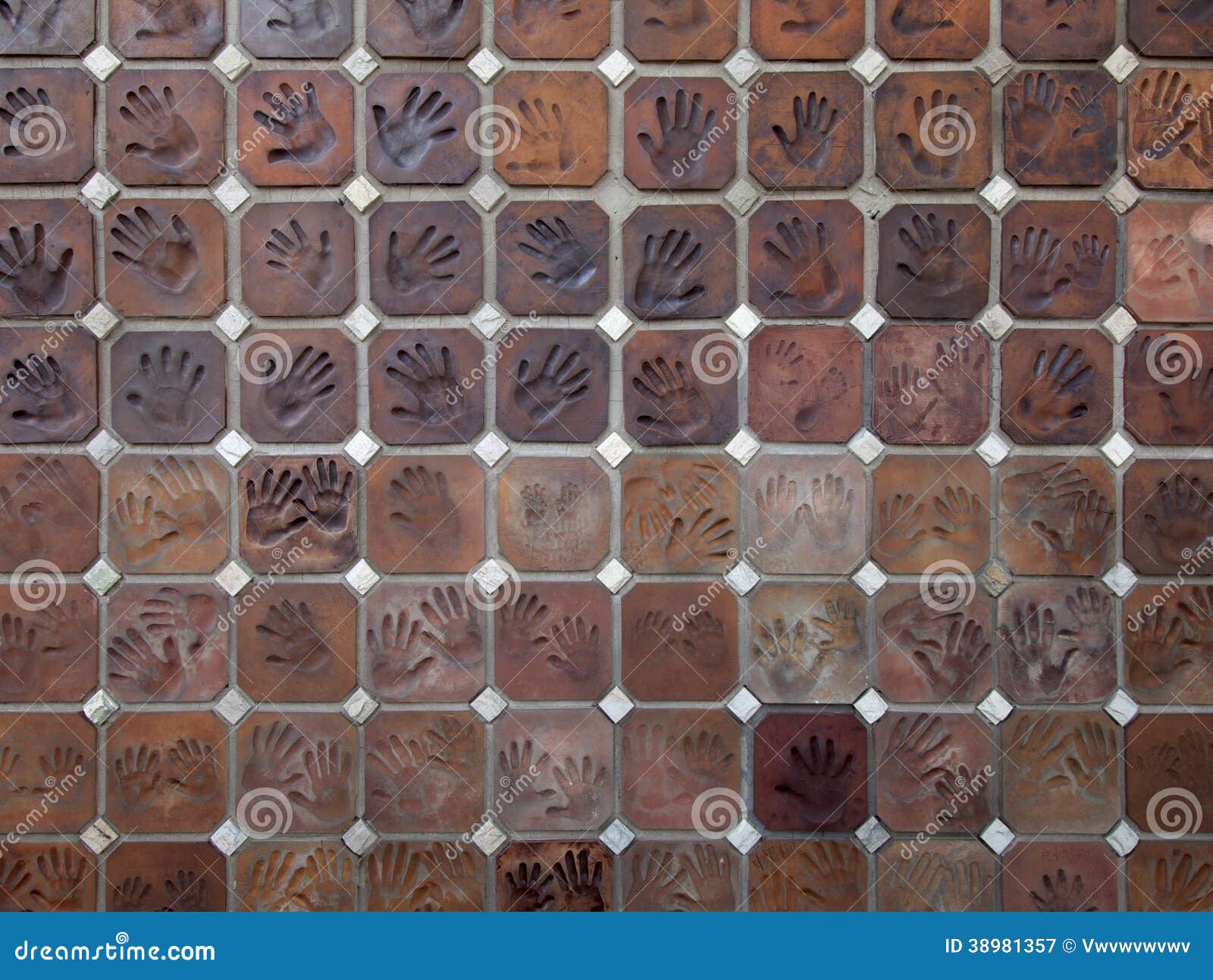A wall of handprints stock image. Image of mark, hand - 38981357