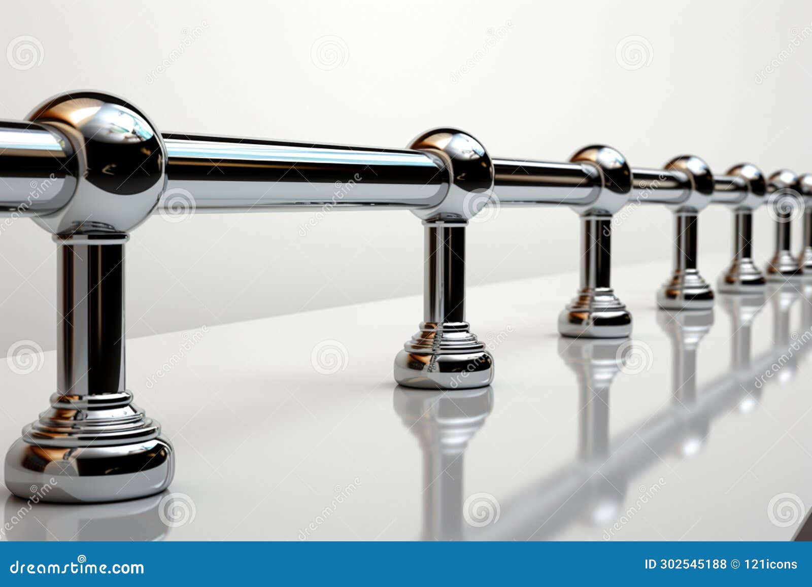 Wall Handrails on White Background Stock Illustration - Illustration of ...