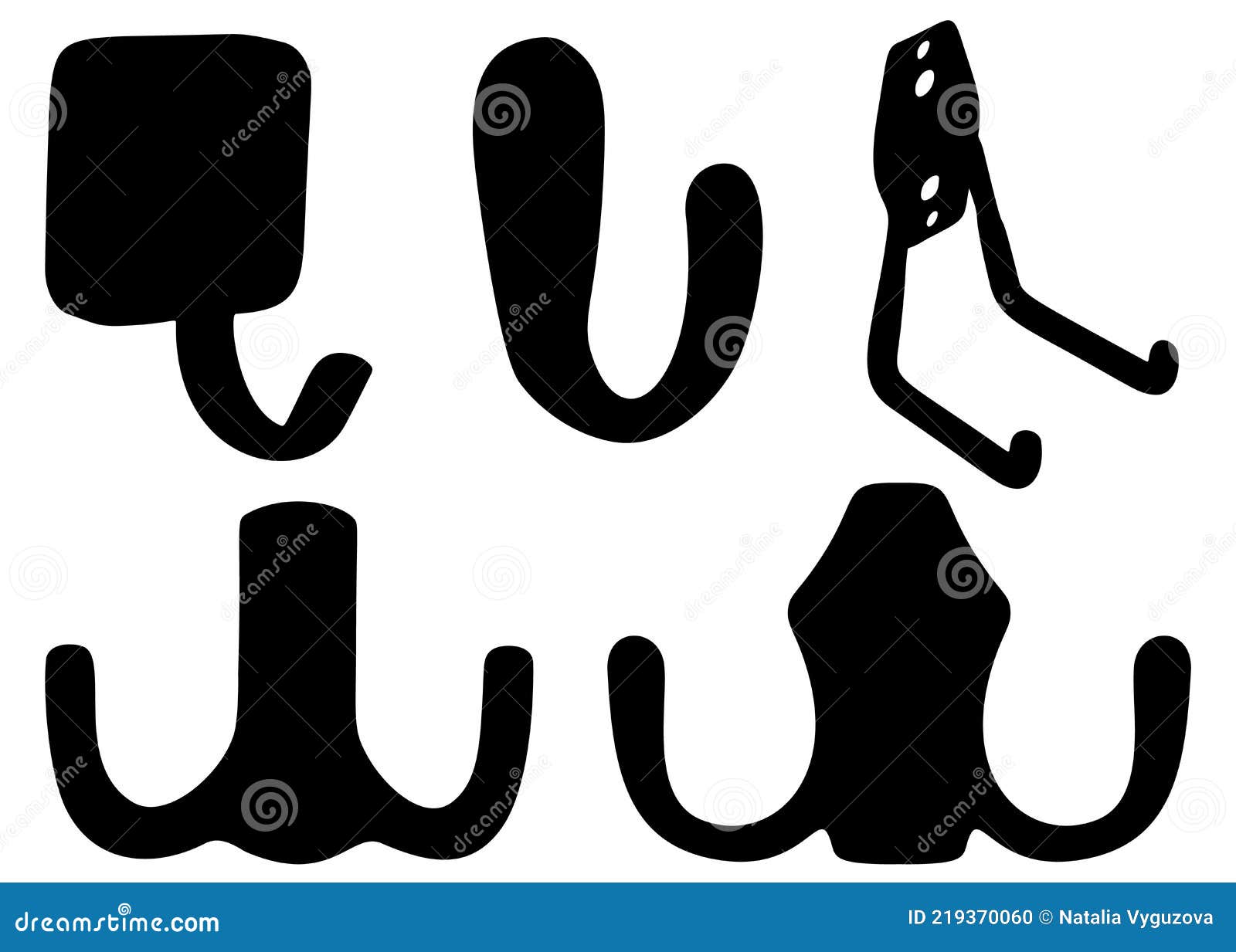 Wall Hangers in the Set for the Hallway. Stock Vector - Illustration of ...