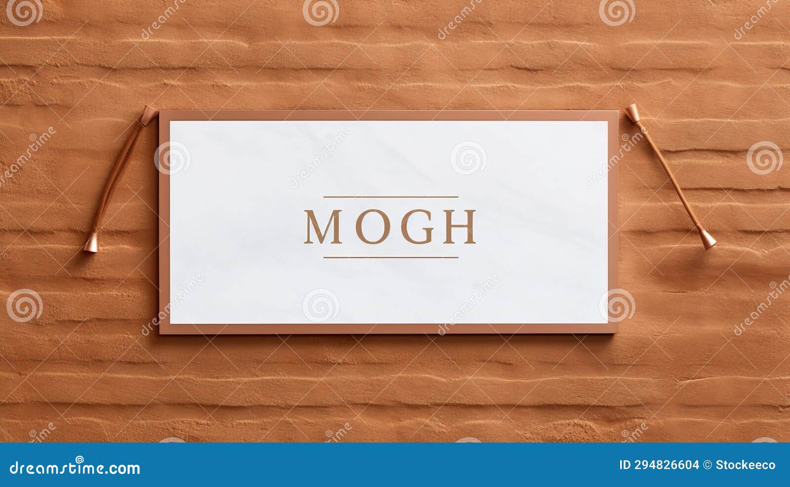 Minimalist White Suede Sign Mockup With Luxurious Textures Stock ...