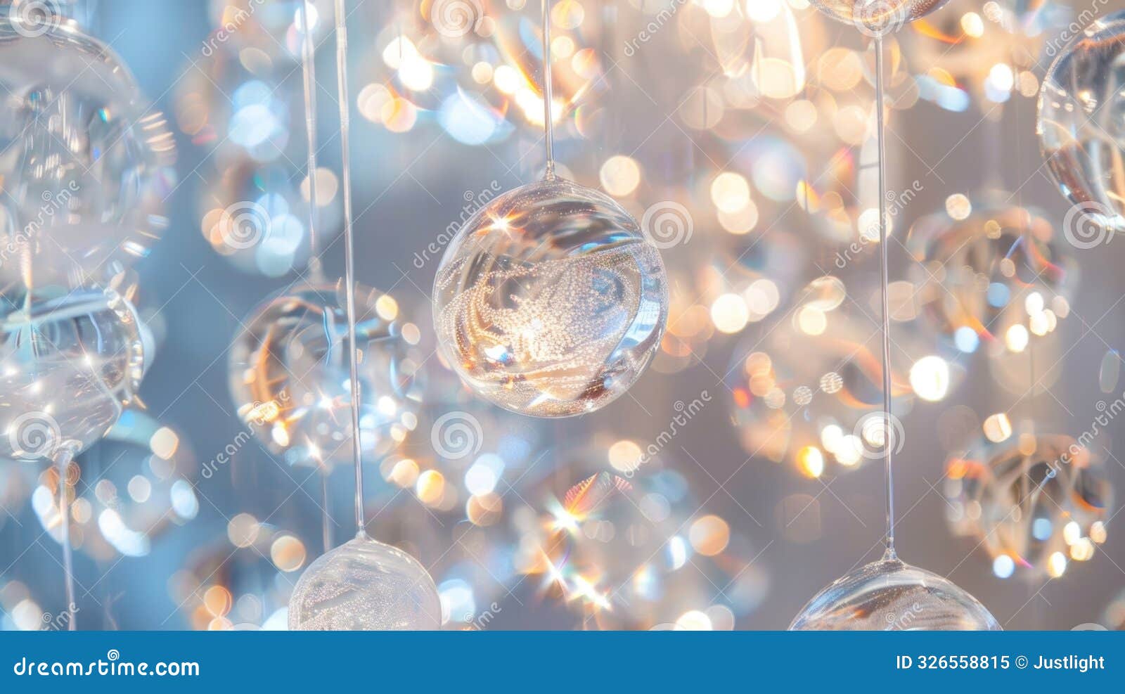 A Wall Hanging Made of Layered Translucent Orbs that Catch and Reflect ...