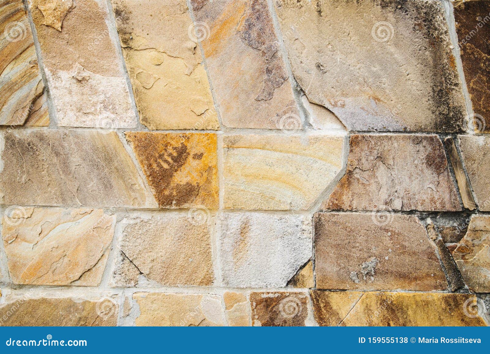 Wall of Heavy Stones As a Background. Stock Photo - Image of painted ...