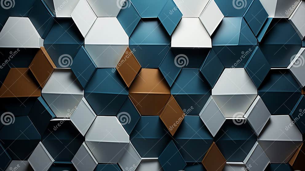A wall of hexagons stock illustration. Illustration of abstract - 301541325