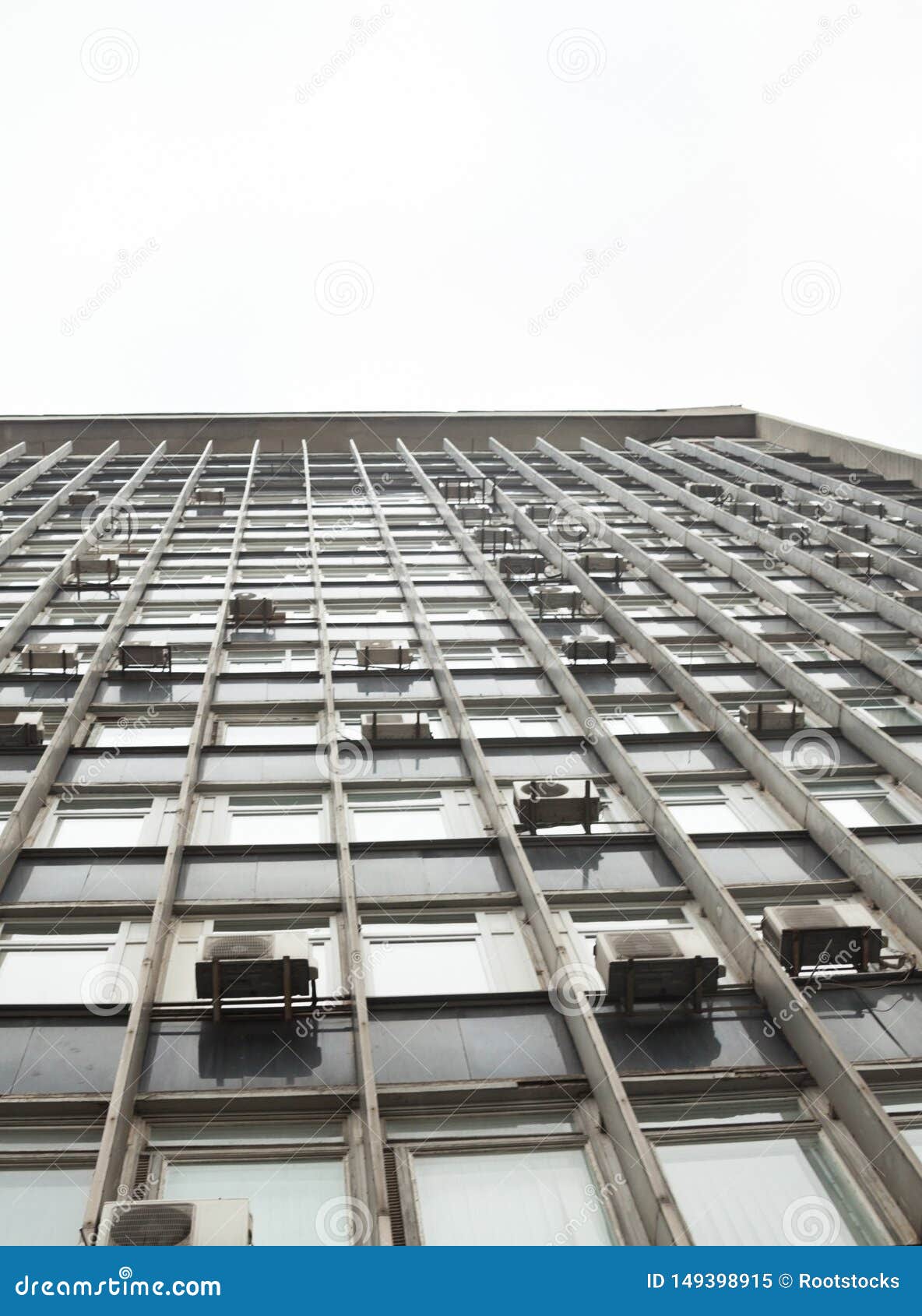 Wall of the High-rise Building Stock Image - Image of central ...