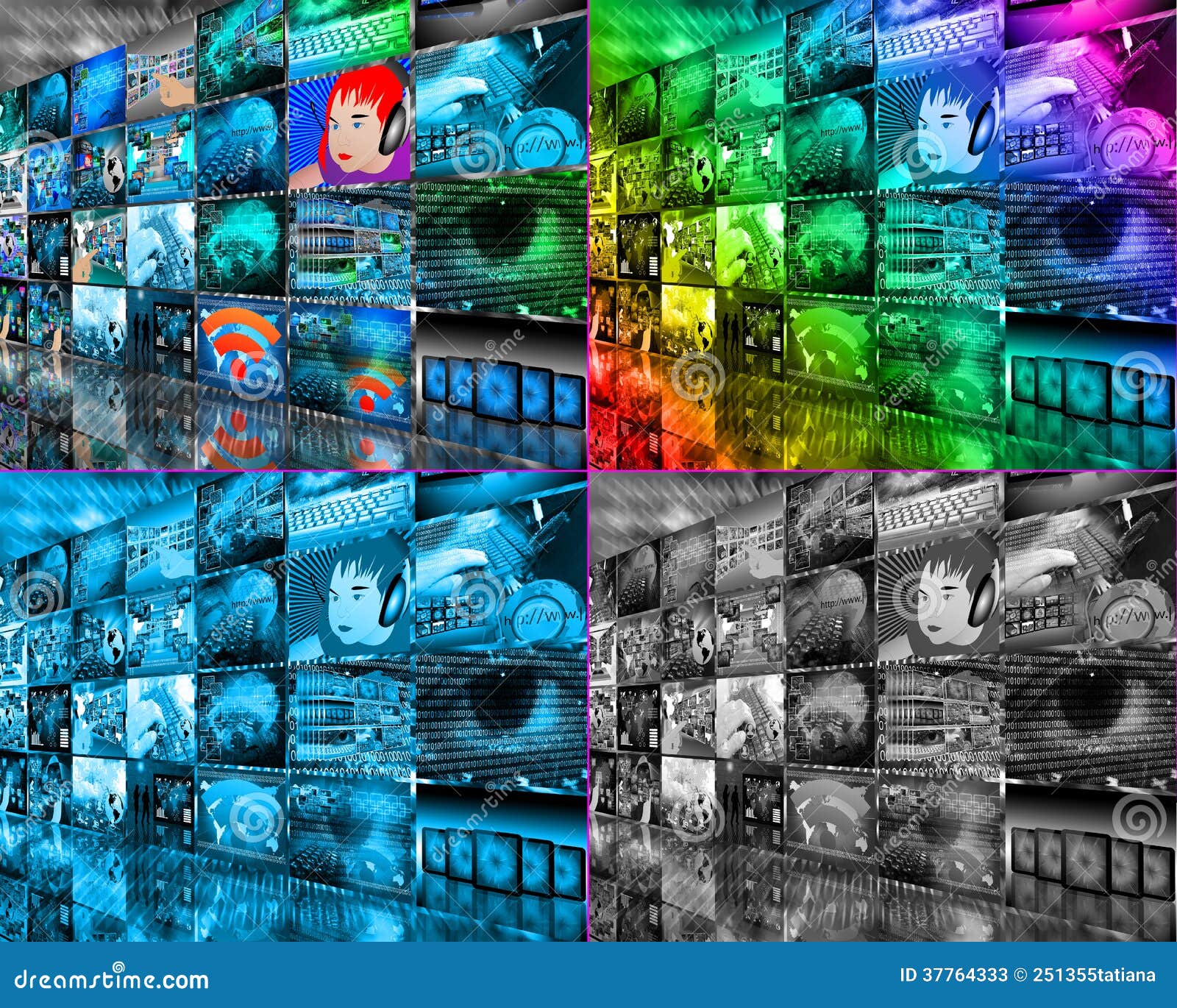 Wall high-tech stock illustration. Illustration of earth - 37764333