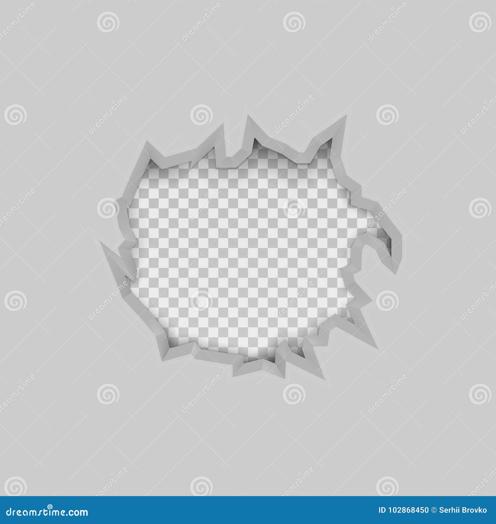 Wall with Hole. Vector Illustration Stock Vector - Illustration of ...
