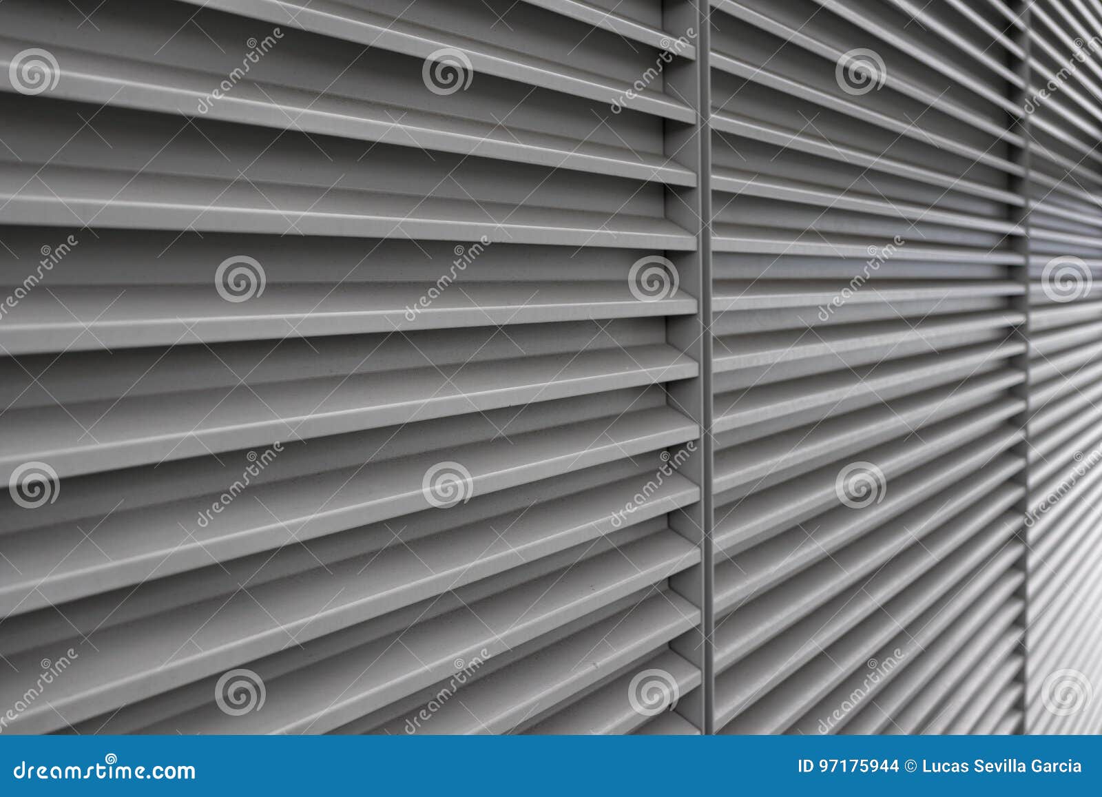 Wall with Horizontal Lines in Perspective. Stock Photo - Image of metal ...