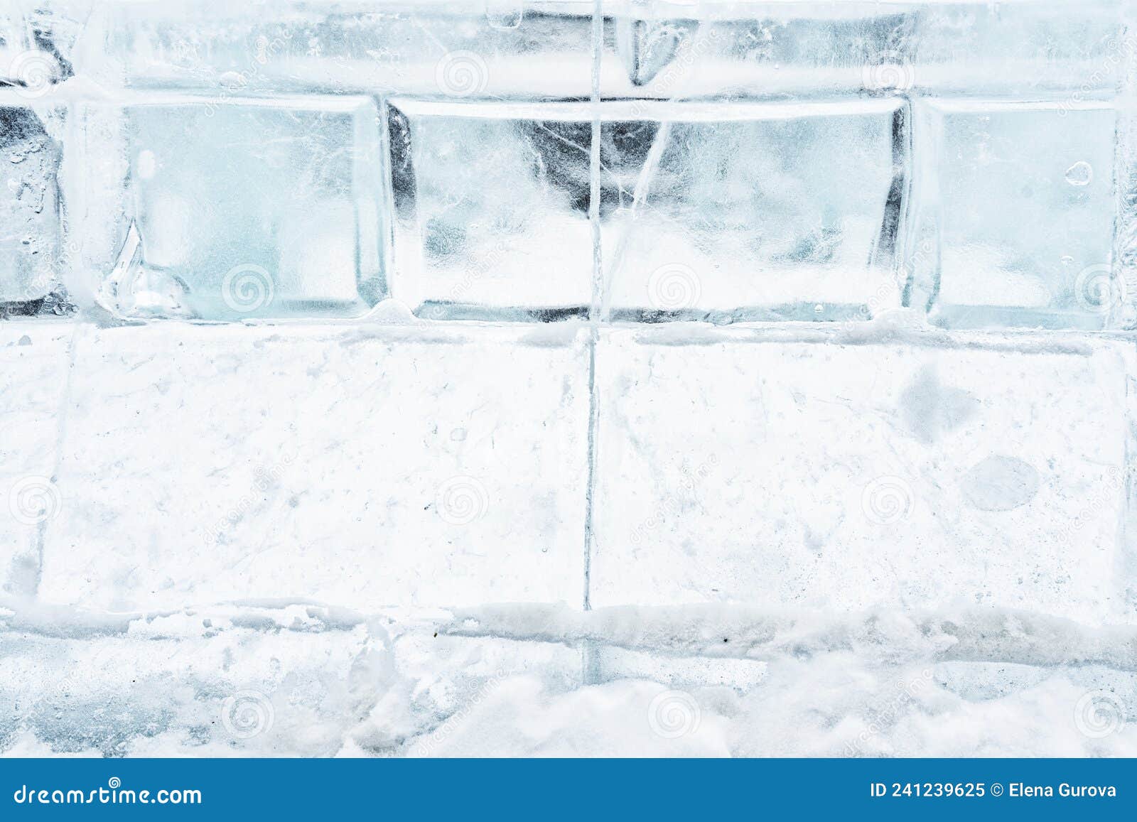 Wall of the House Made of Ice Bricks. Stock Image - Image of natural ...