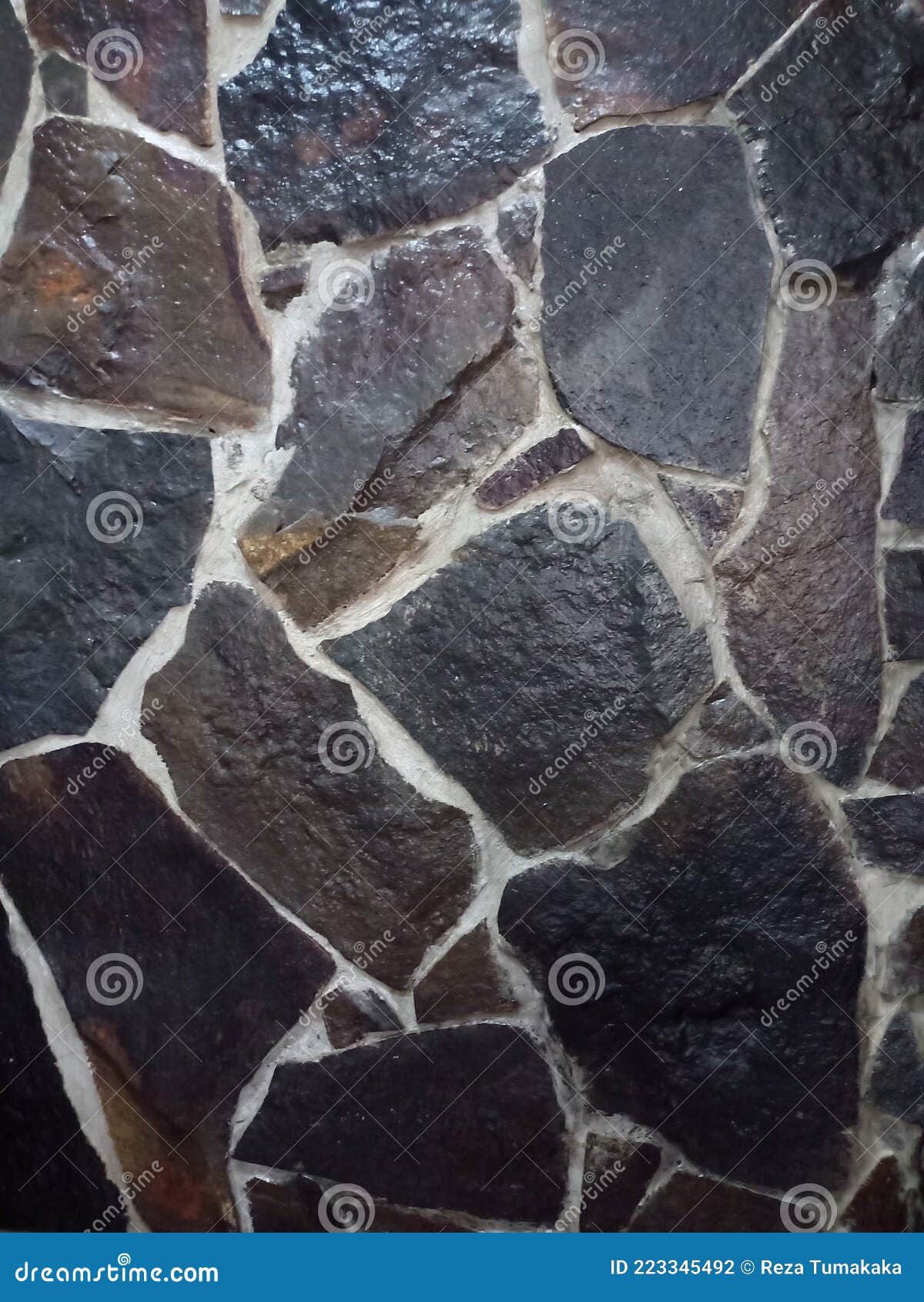 Wall House with Natural Stone Pattern Stock Photo - Image of asphalt ...