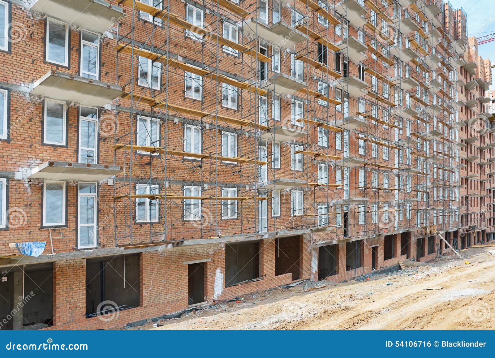 Wall of the House Under Construction Stock Photo - Image of renovation ...