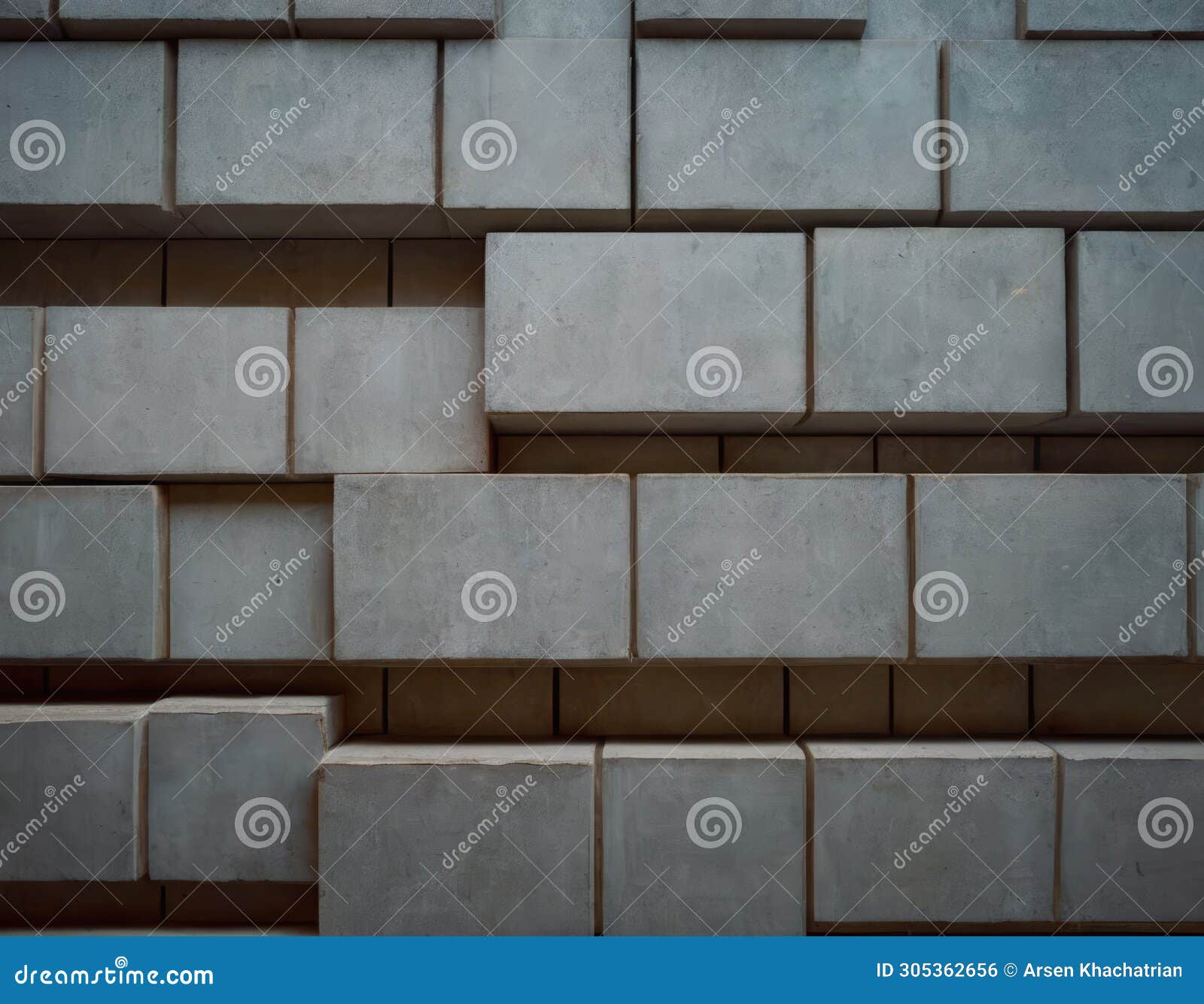 A Wall of Huge Concrete Blocks. Background Stock Illustration ...