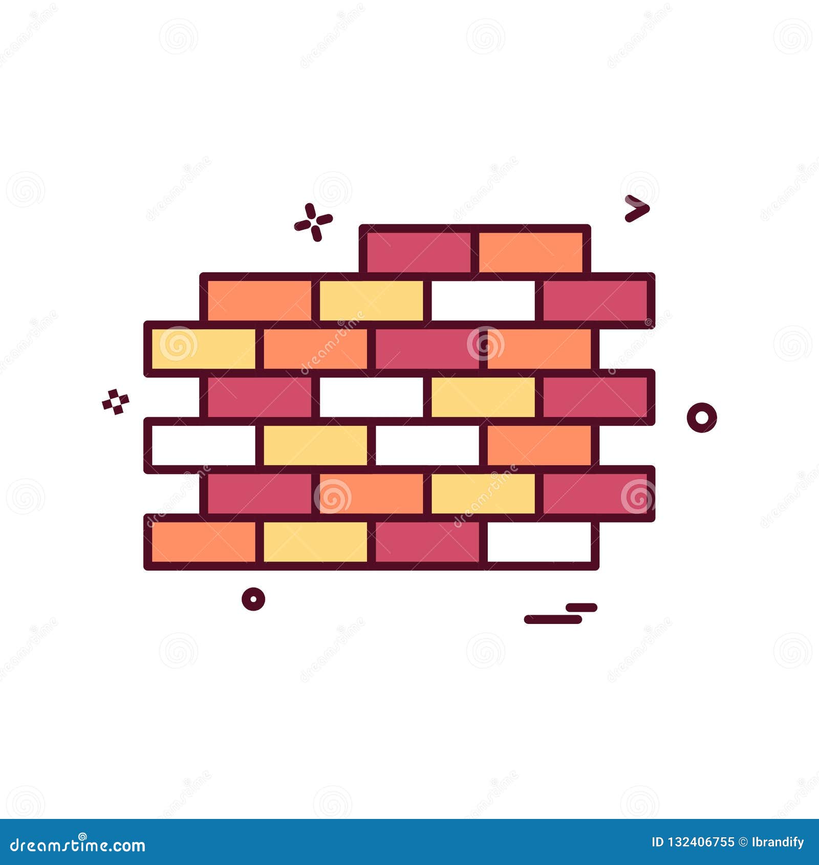 Wall icon design vector stock vector. Illustration of equipment - 132406755