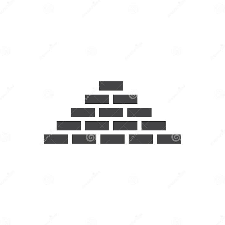 Wall Icon Flat Simple Outline Set Stock Illustration - Illustration of ...