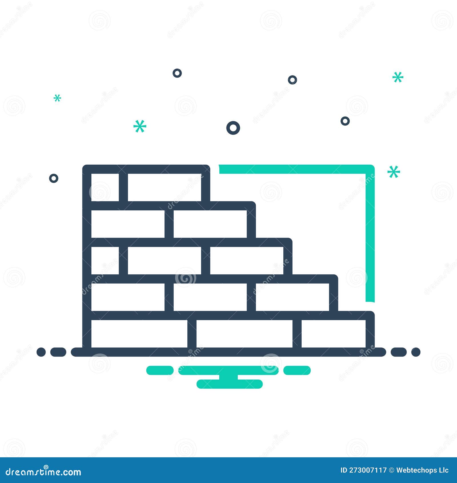 Mix Icon for Wall, Enclosure and Stock Vector - Illustration of ...