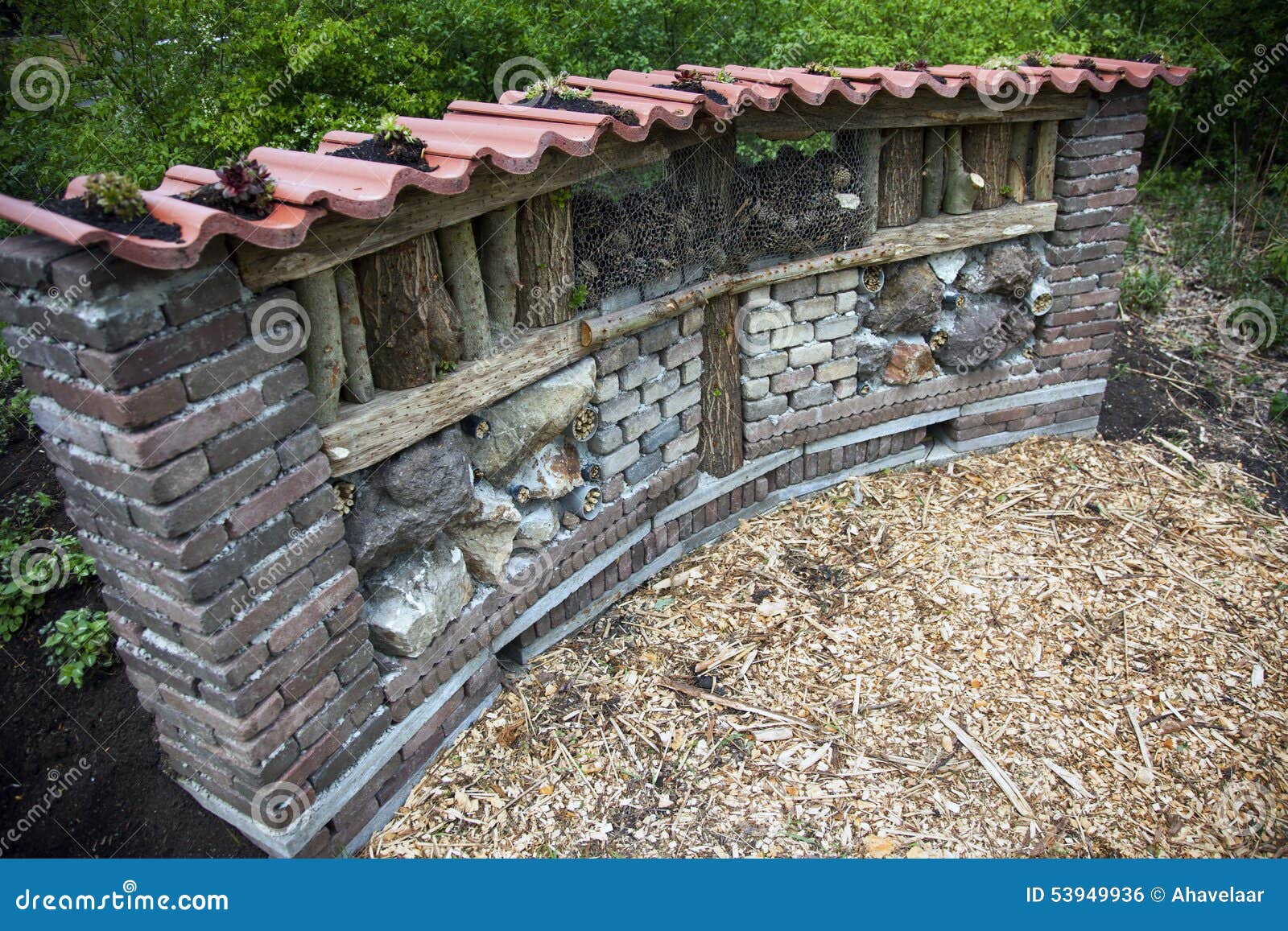 Wall for Insects To Hide in Stock Photo - Image of apiary, conservation ...