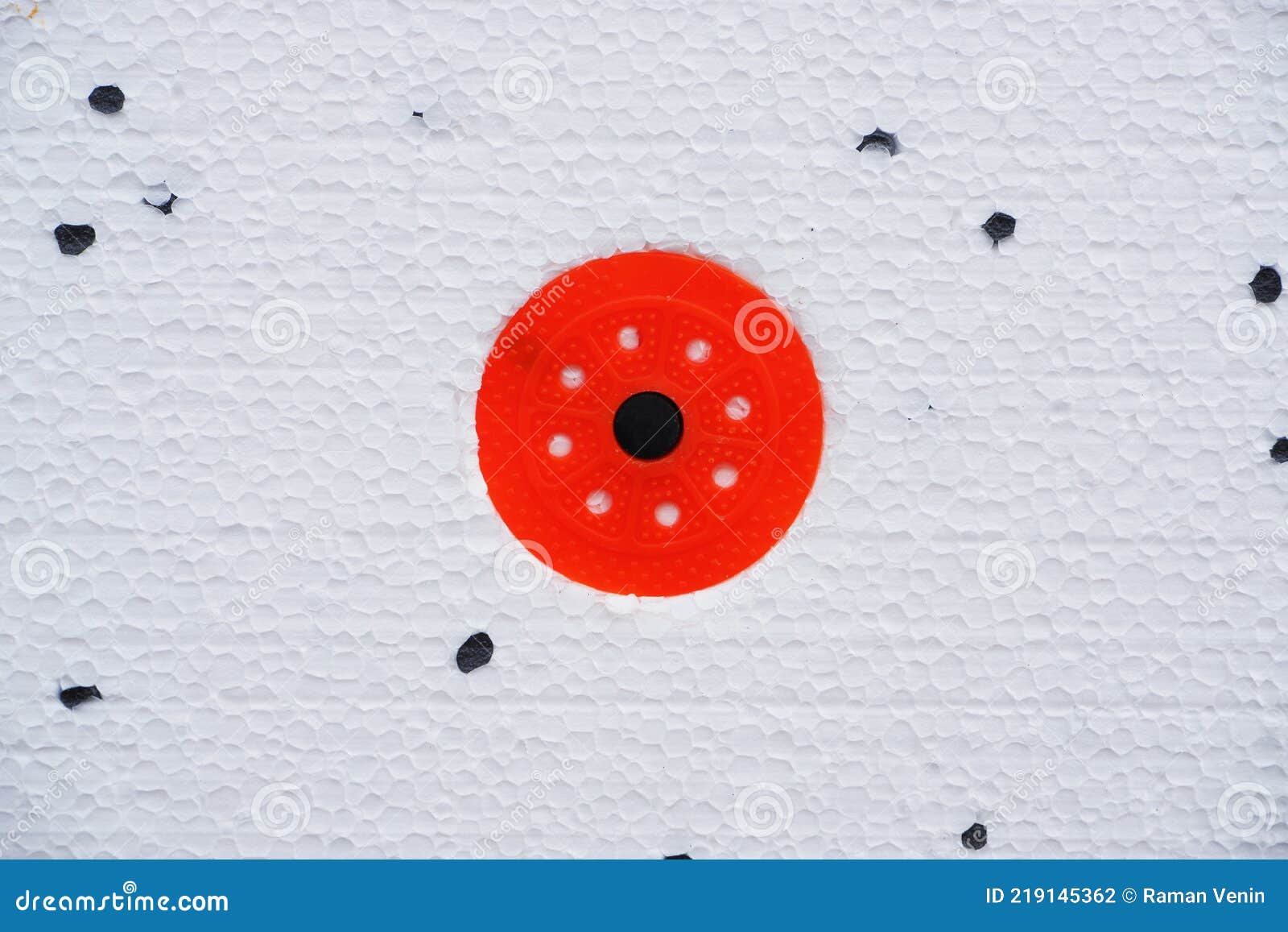 Wall Insulation Made of Pinoplast. Texture with Black Splashes and Red ...