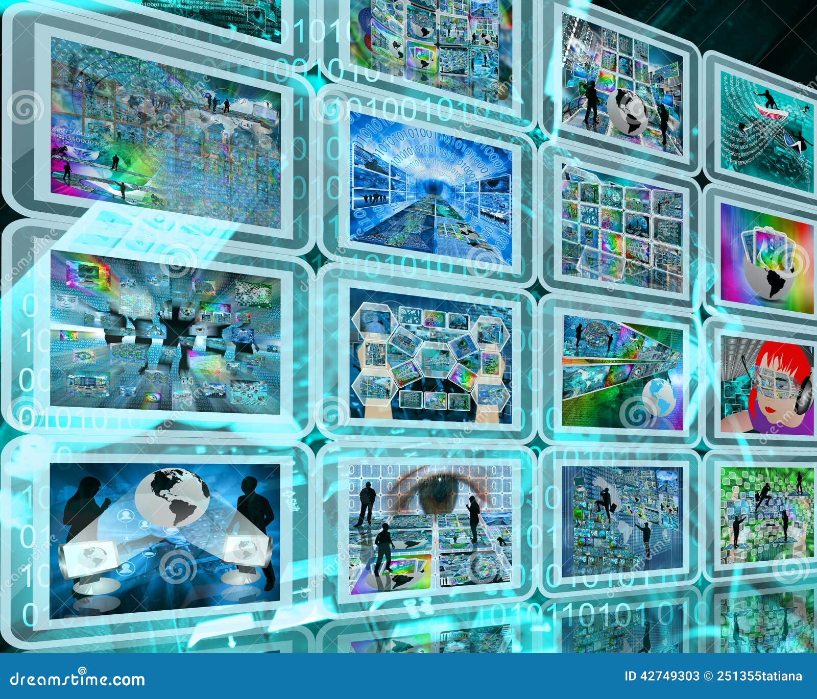 Wall interface stock image. Image of electronic, monitor - 42749303